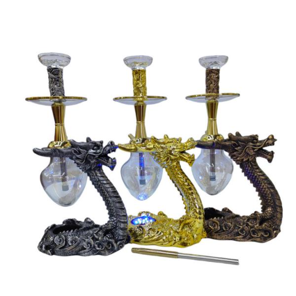 Quality Eco-Friendly Resin Silver Dragon Hookah Shisha Perfect for Sharing and Home Decor for sale