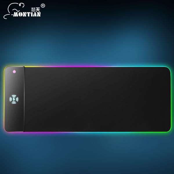Quality Smart Memory Function Wireless Charing Mouse Pad RGB Big Gaming Mousepad for sale