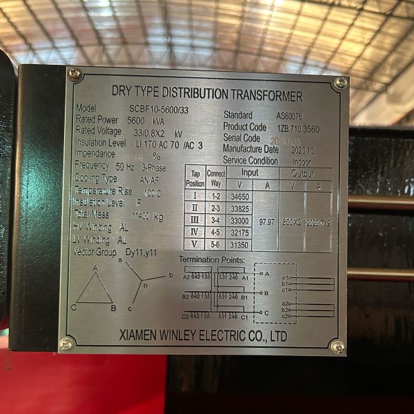 Quality 5600KVA Copper Dry Type Transformer for sale