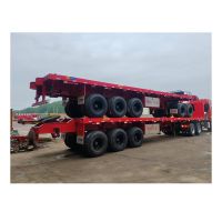 Quality 120T Max Payload 40 ft 3 Axles Mechanical Suspension Container Flatbed Semi for sale