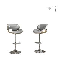 Quality Adjustable Height Swivel Bar Stools with Back and Footrest PU Leather Upholstere for sale
