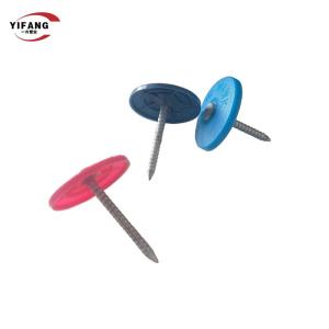 Quality Multi Colored Small Plastic Cap Nails Customized Length Corrosion Resistance for sale