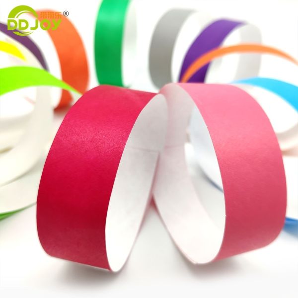 Quality Paper Identification Tyvek Wristbands Custom Logo and Barcode for Identification for sale