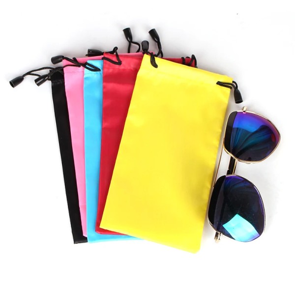 Quality Customized Printed Drawstring Dust Bag Microfiber Soft Sunglasses Packaging Pouch for sale
