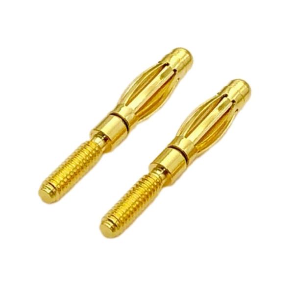 Quality Customized Size 4mm Male Banana Plug Connector With Gold And Threaded Shroud Guaranteed for sale