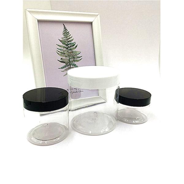 Quality Cosmetic Pet Plastic Jar 100ml Clear Spice Jars Packaging for sale