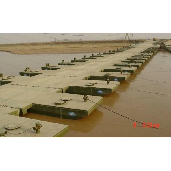 Quality Reusable Floating Pontoon Bridge / Army Pontoon Bridge With Heavy Loading for sale
