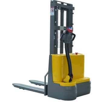 Quality Electric Wdith 850mm Walking 1.6M Straddle Pallet Lift Stacker for sale