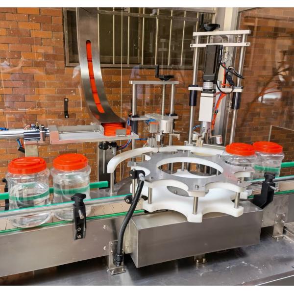 Quality Sauce Glass Jar Twist Off Vacuum Capping Machine Rotary Filling And Capping for sale
