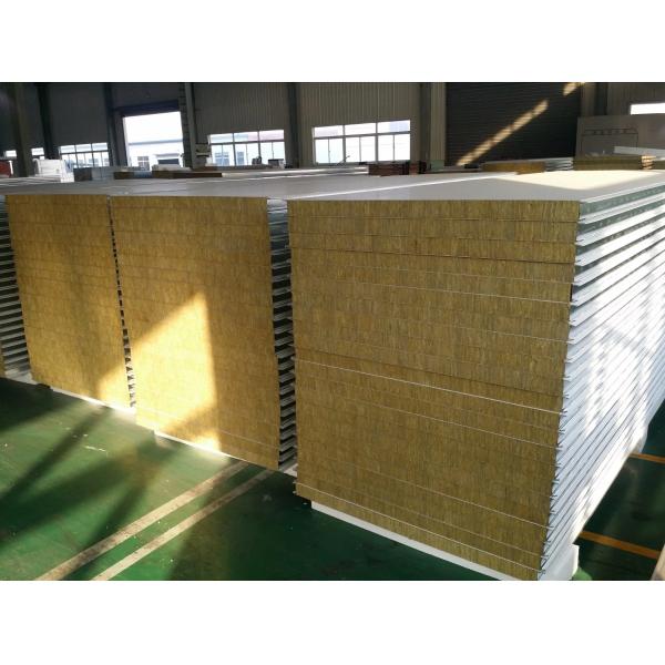 Quality Modern Design Light Weight Rock Wool Sandwich Panel for Warehouse Prefab House for sale