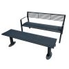 china ODM Outdoor Metal Benches Leisure Ways Black Cast Aluminum Bench