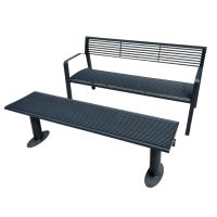 china ODM Outdoor Metal Benches Leisure Ways Black Cast Aluminum Bench