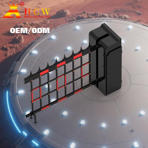 Quality Intelligent Parking Lot Airborne Boom Barrier 200W Brushless DC Motor Fence Type for sale