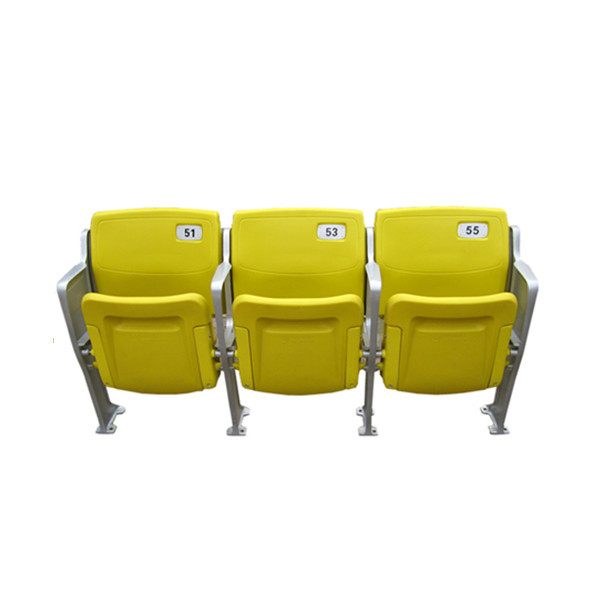 Quality Yellow Blow Molding Anti UV Foldable Stadium Seats Aluminum Leg for sale