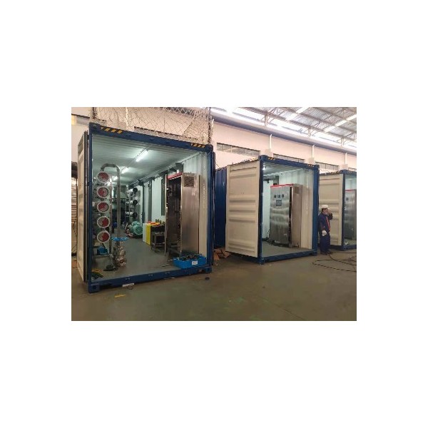 Quality High Efficiency 500m3/day Containerized Brackish Water RO System with Energy Recovery Device in 40ft ISO Container for sale