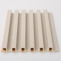Quality Moisture Proof Slat Interiored Nano PVC Wood Effect Indoor Fluted Wall Panel for sale