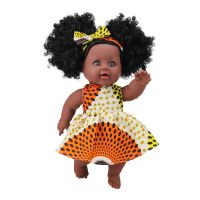 Quality Fashion 12 Inch Black Doll Realistic African Doll Clothes Gift Black Baby Dolls for sale