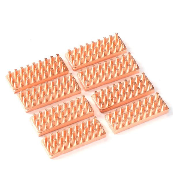 Quality Durable Rectangle Copper VRM Heatsink , Anti Corrosion Small Copper Heatsink for sale