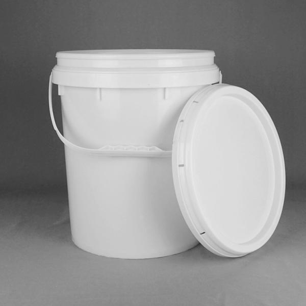 Quality 22L White Plastic Paint Pail with Lid for sale