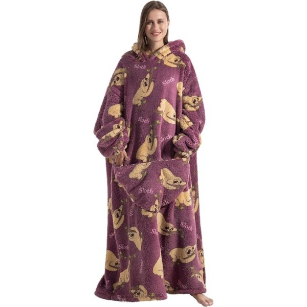 Quality Breathable Wearable Blanket Hoodie Warm Sherpa Hooded Blanket Sweatshirt for sale