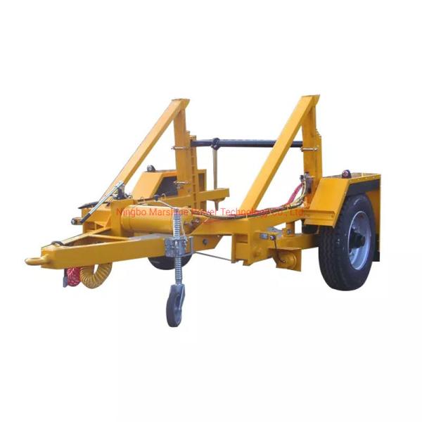 Quality 10T Iron Steel Hydraulic Cable Drum Trailer Reel For Power Construction for sale