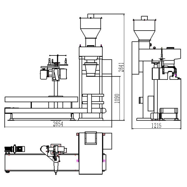 Quality CAS Small Sachet Wheat Bag Packing Machine 50HZ 2.5kg for sale
