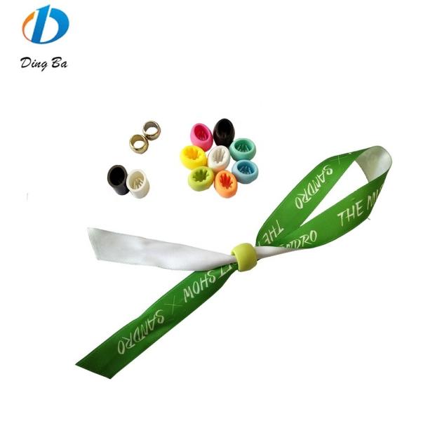 Quality Concert Events Green Polyester Woven Fabric Personalized Customized Bracelets for sale