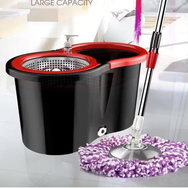 Quality Heavy Duty 360 Spin Magic Mop with Press Detergent Bottle and Microfiber Cloth for sale