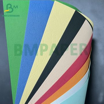 Quality 230gsm Binding Craft Leather Grain Board colorful texture paper for sale