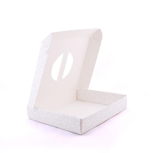Quality white 100mm Width Hard Board Paper Box With Transparent Window for sale
