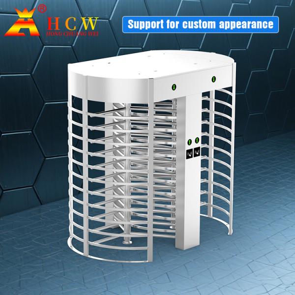 Quality Double Magnetic Full Height Turnstile Gate Biometric Face Recognition RS485 for sale