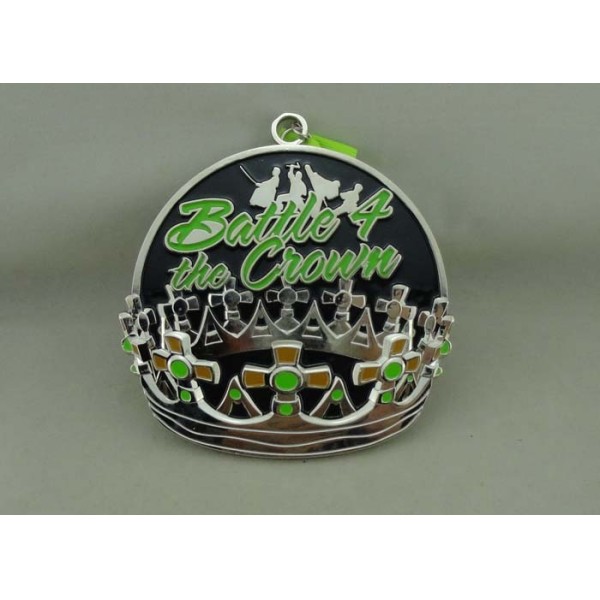 Quality Zinc Alloy Die Casting Silver Martial Arts Medals 3D Medal 3.5 Inch for sale