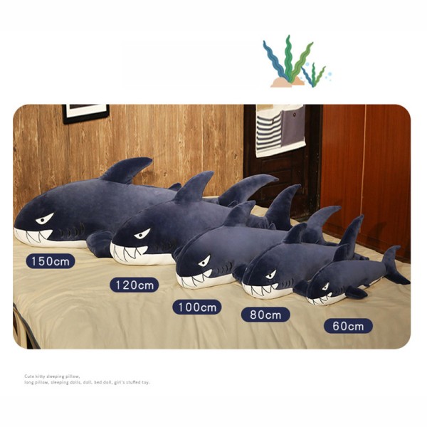 Quality High Elasticity Shark Soft Toy , Navy Blue / Grey Baby Shark Stuffed Animal for sale