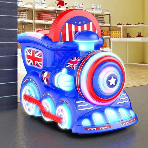 Quality Happy kids british train coin operated kiddie rides for shopping mall for sale