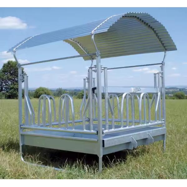 Quality Pasture Square Bale Horse Feeder Livestock Covered Square Bale Feeder for sale