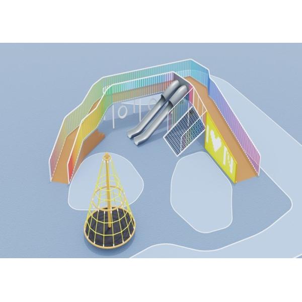 Quality Amusement Park Stainless Steel Slides 76cm Ss304 Outdoor Playground Slide for sale