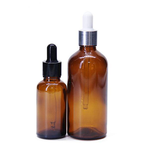 Quality 15ml 30ml Amber Essential Oil Dropper Brown Glass Bottles With Measurement for sale