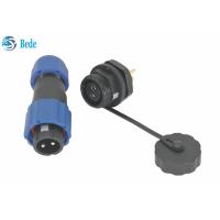 Quality Ip68 Waterproof Power Cable Connector , 2 Pin M13 Panel Mounting Connector for sale