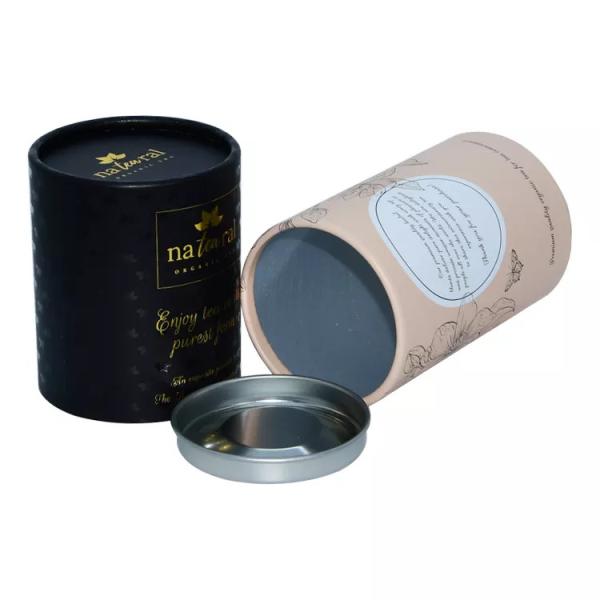 Quality Eco Friendly Food Grade Cylinder Tube Packaging Tea Coffee With Aluminum Foil for sale