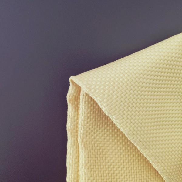 Quality 1500D Kevlar Fire Resistant Fabric , Woven Yellow Para Aramid Cloth for sale