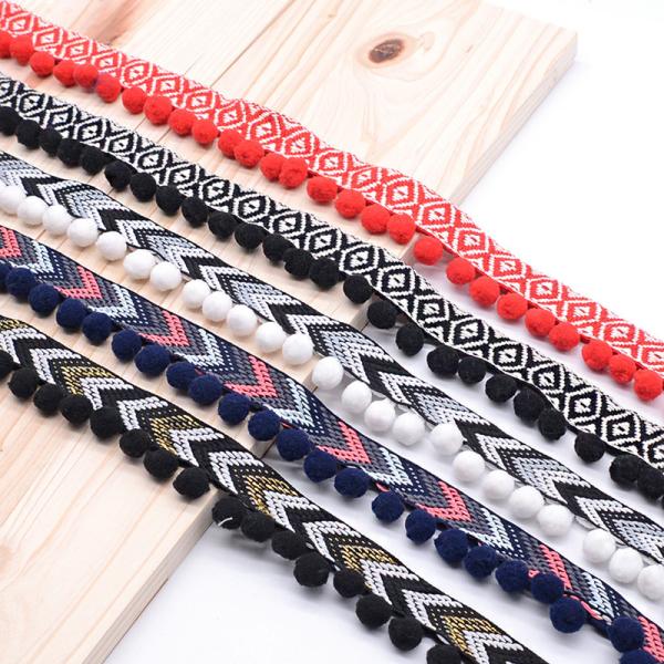Quality 20KJ18 4cm 100% Polyester Pom Pom Trim for sale