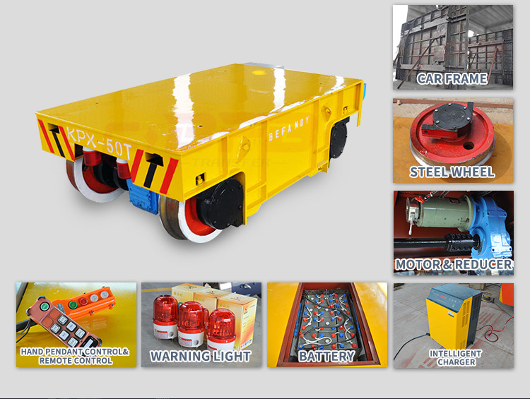 20 Ton Battery Powered Rail Transfer Cart For Cable Coil Handling