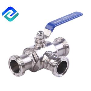Quality Manual T / L Port Tri Clamp Connection Casting Ball Valve for sale