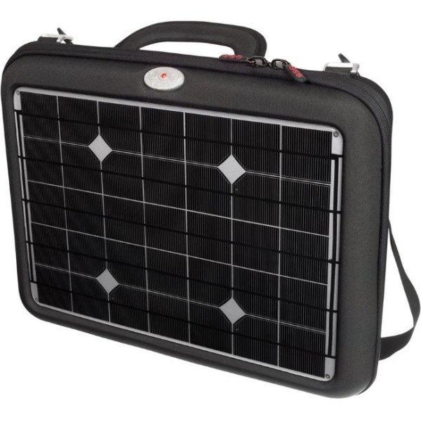 Quality Waterproof Solar Powered Laptop Bag DSLR Batteries 18W Solar Panel Briefcase for sale