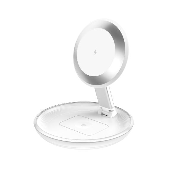 Quality Magnetic 3 In 1 Wireless Charging Station 118*118*27.8mm With Qi Function for sale