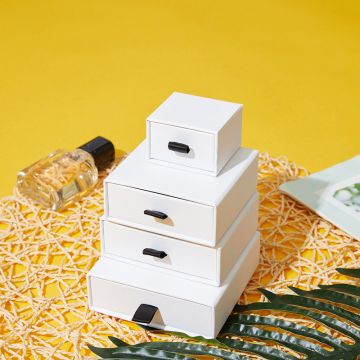 Quality Cardboard Jewelry Drawer Storage Box Packaging Box Customized Logo With Velvet for sale