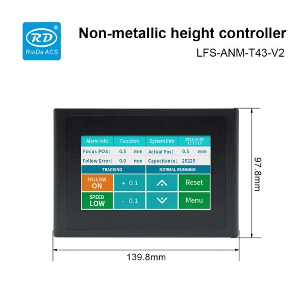 Quality LFS-ANM-T43-V2 Non Metal Laser Height Controller V2 Ruida Laser Controller for sale