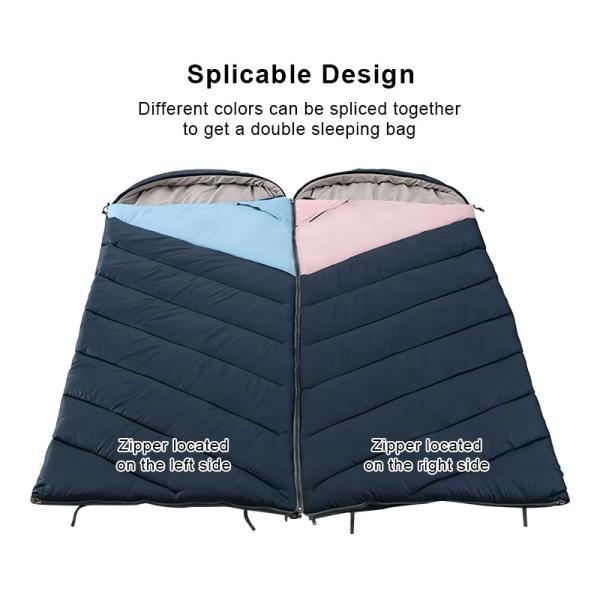 Quality Extra Wide Envelope Style Winter Sleeping Bags Sleeping Bag Pad With Pillow for sale