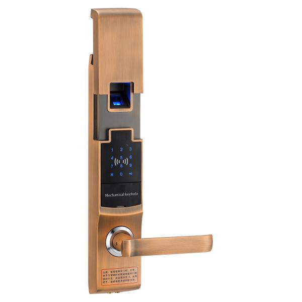 Quality Intelligent Fingerprint Recognition Door Locks Waterproof Zinc Alloy for sale