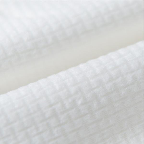 Quality 110g White EF Grain 100%Viscose Cross Spunlaced Non-Woven Cotton Tissue, Wet for sale